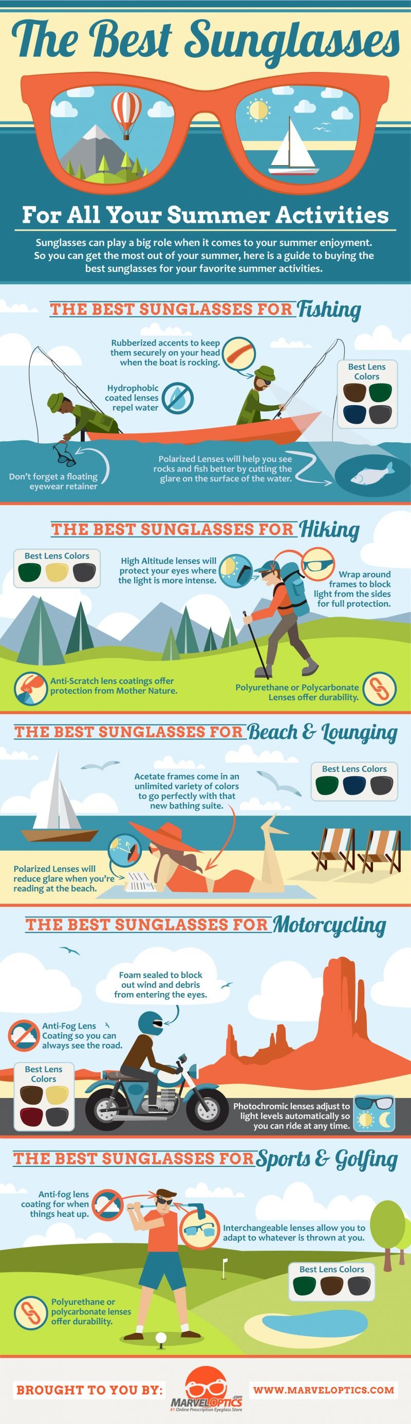 The Best Sunglasses For Summer Activities - MarvelOptics™